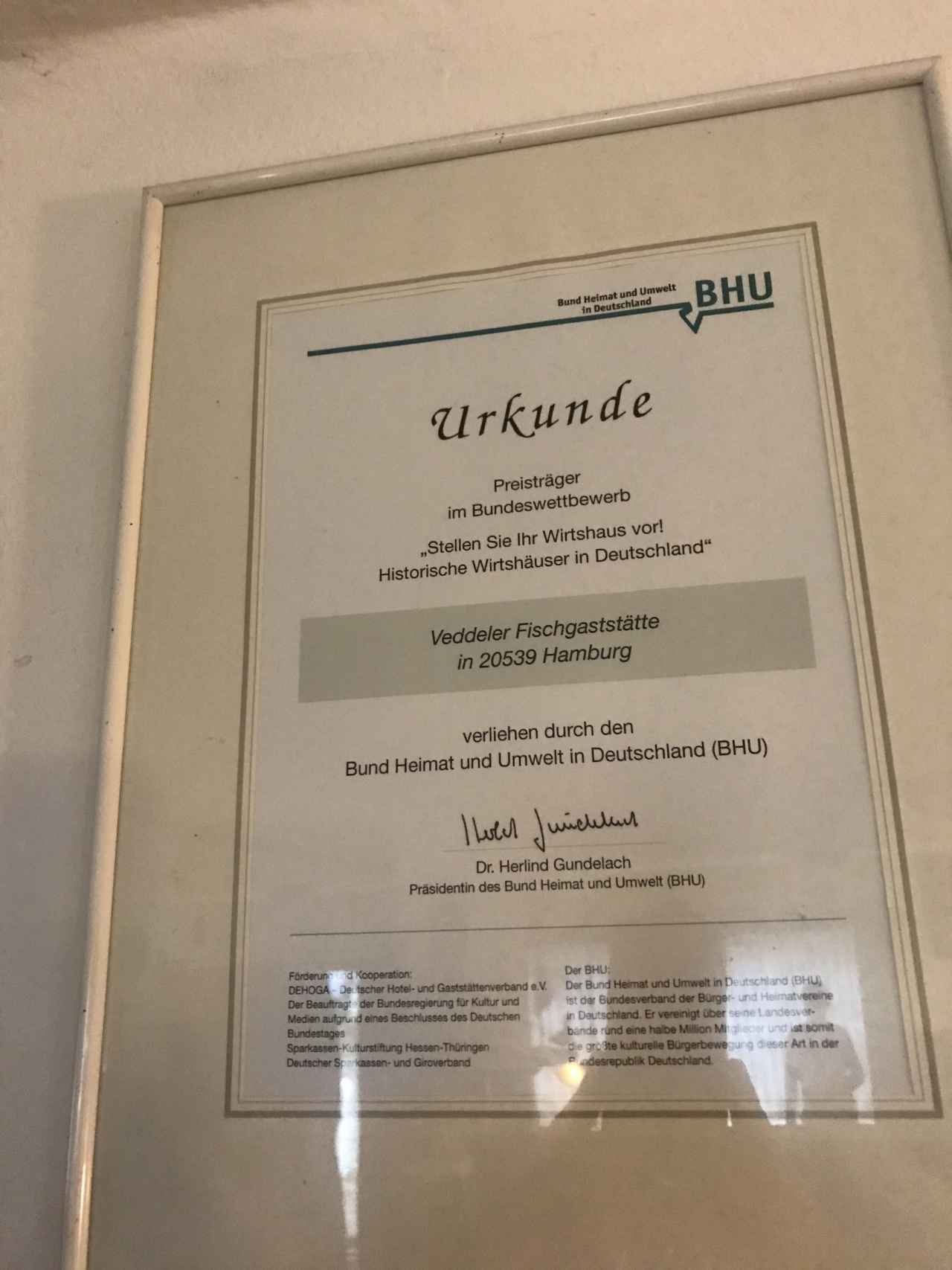 Gerettete Hamburgensie: Veddeler Fischgaststätte | Denkmalverein Hamburg